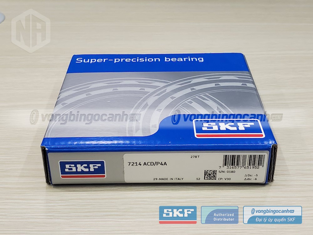 Vòng bi 7214 ACD/P4A, Vòng bi đỡ chặn SKF, Đại lý SKF