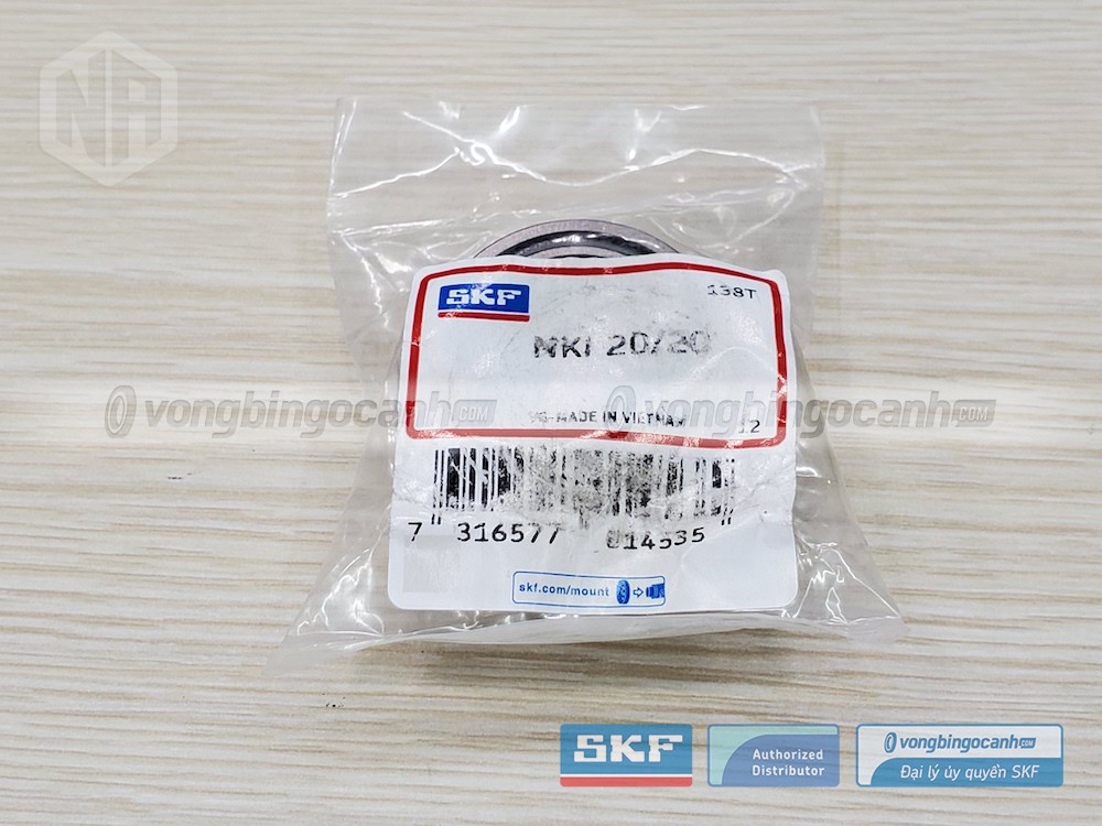 Vòng bi NKI 20/20 SKF, Vòng bi bạc đạn kim SKF, Đại lý SKF