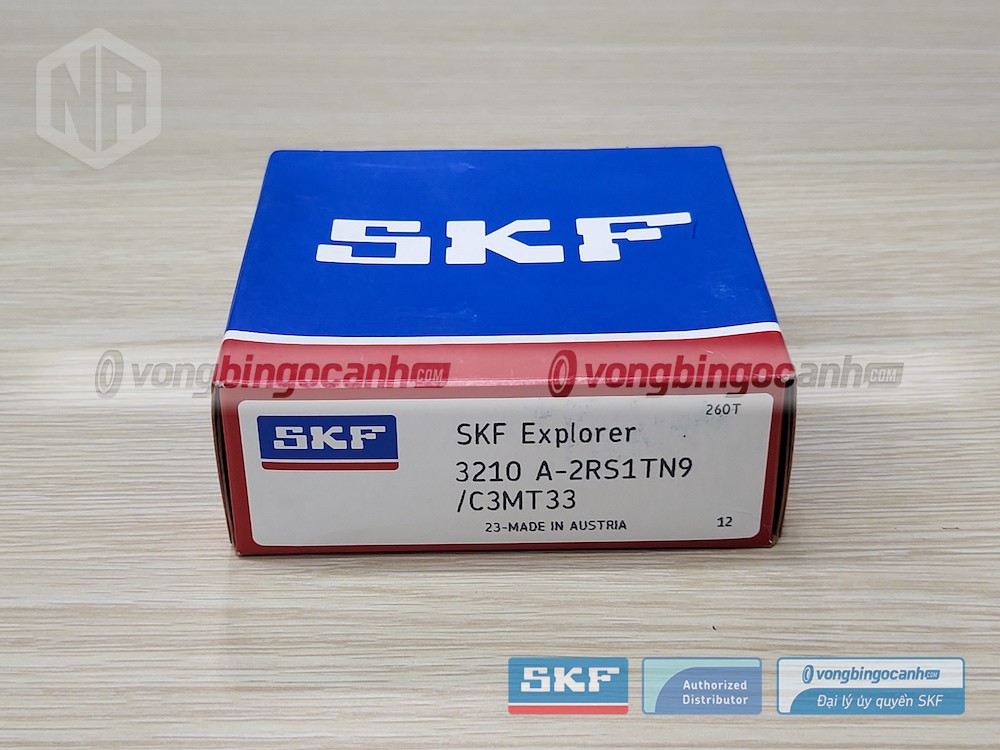 Vòng bi 3210 A-2RS1TN9/C3MT33, Vòng bi tiếp xúc góc 2 dãy SKF chính hãng